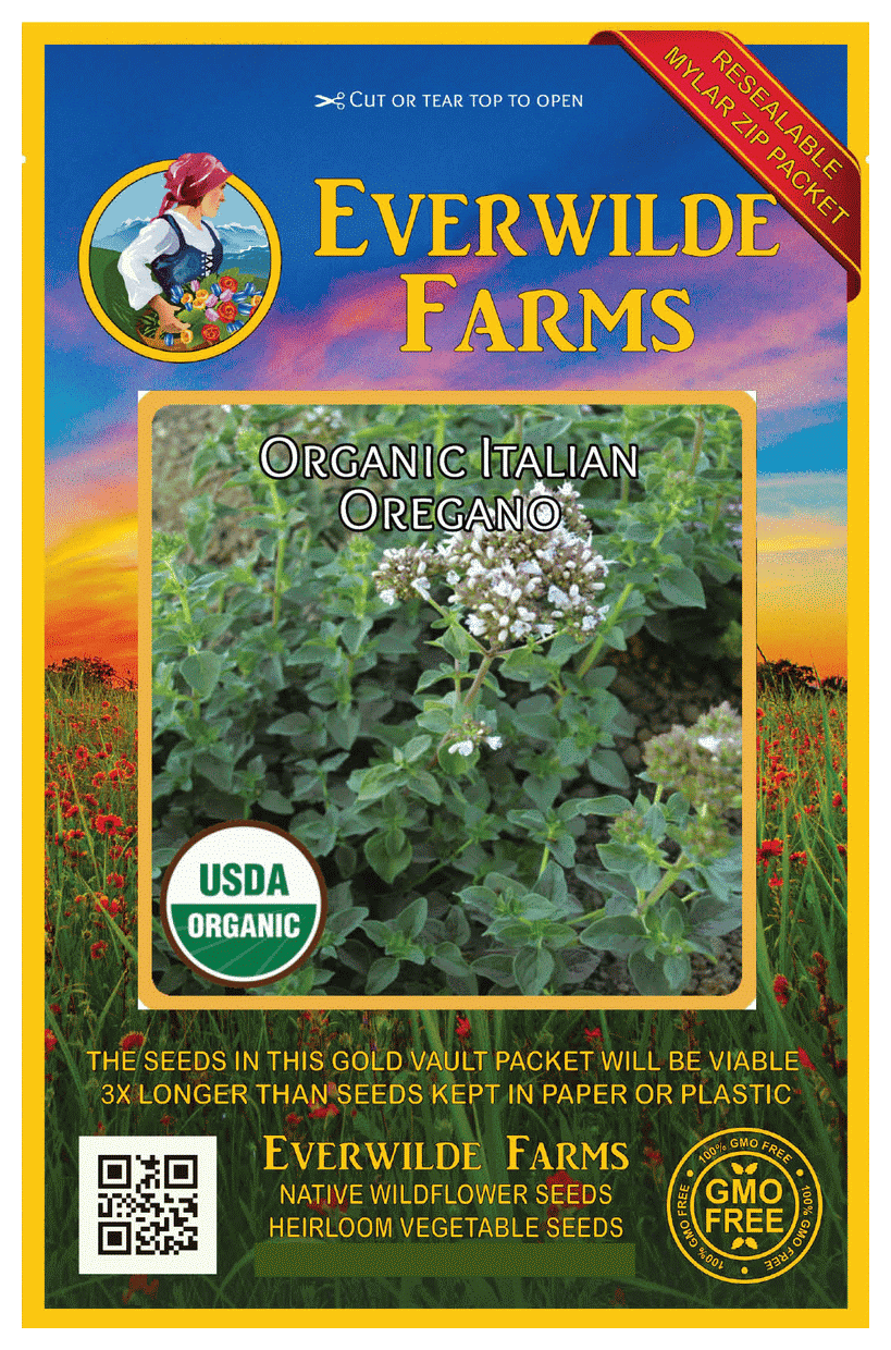 Everwilde Farms - 1000 Organic Italian Oregano Herb Seeds - Gold Vault ...