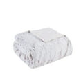 Madison Park Polyester Marble Printed Knitted Long Fur Throw MP50-6877 ...