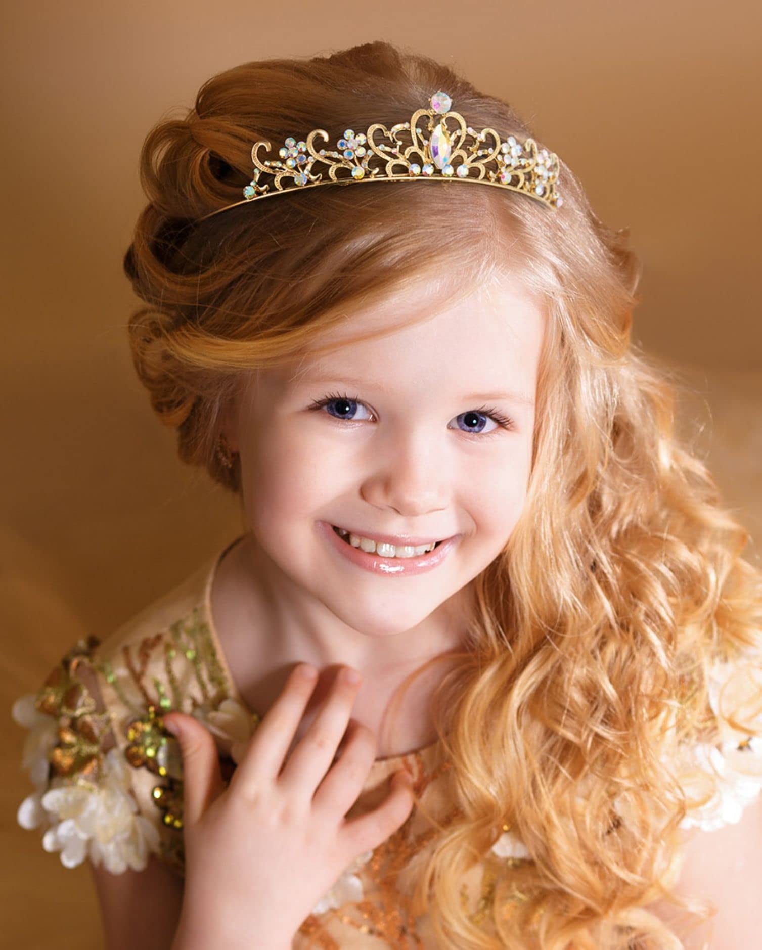 SWEETV Princess Tiaras For Little Girls Crystal Tiara For Kids Dress sweetv-princess-tiaras-for-little-girls-crystal-tiara-for-kids-dress
