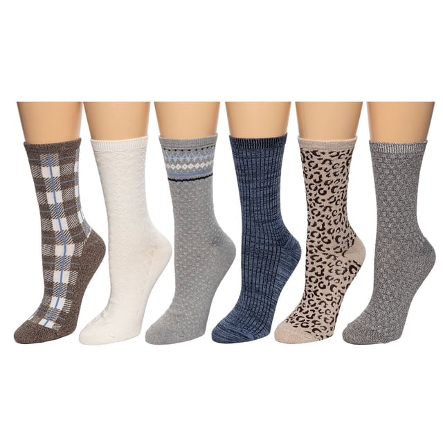 Cuddl Duds Women's 6-Pack Super Soft Crew Sock - Samsclub.com