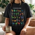 Colorful Dinosaur Alphabet A-Z Design Comfort Colors T-Shirt for Fun ...