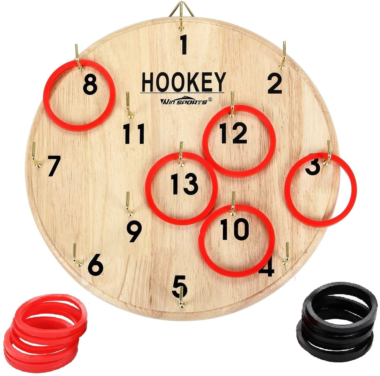 Win SPORTS Hook And Ring Toss Game For Kids Adults Hookey Outdoor