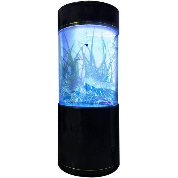 Penn-Plax Water World Luxury Large Acrylic Aquarium with Built-in Stand ...