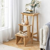 Costway 3 Tier Step Stool 3 in 1 Folding Ladder Bench Storage Shelf ...