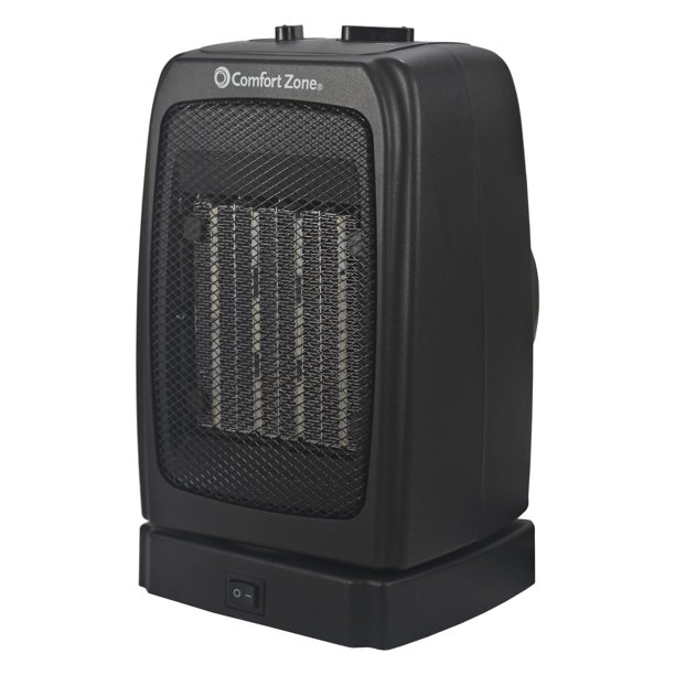 Comfort Zone 1,500-Watt Energy-Save Oscillating Ceramic Heater with ...