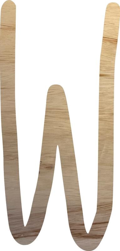Craft Wood Blank Letters, Wooden 8'' tall Alphabet Letter W, DIY ...