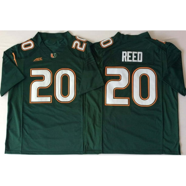 Mens Miami Hurricanes Green #20 Reed College Football Jersey - Walmart.ca