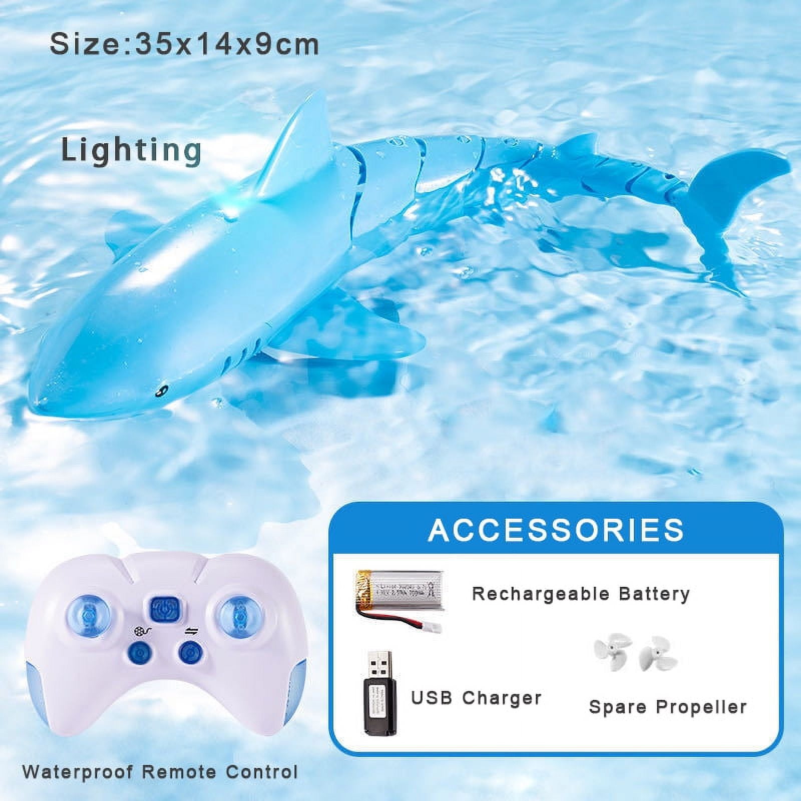 Water Swimming Pools Tub Robots Remote Control Sharks Baby Bath Toys ...