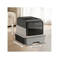 Large Enclosed Cat Litter Box, Top Sifting Grate & Slide-Out Drawer for ...