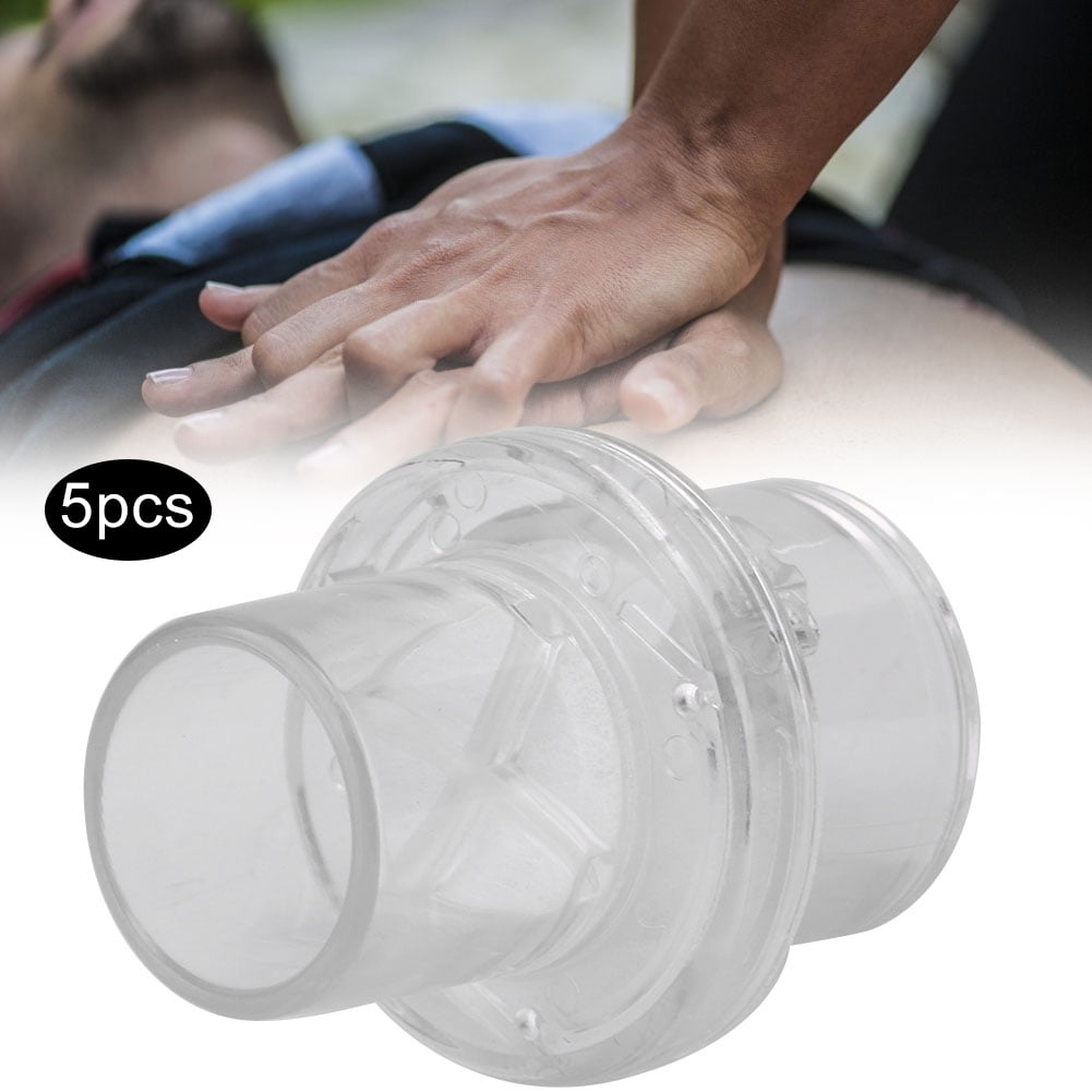 Válvula de máscara de RCP, 5 piezas, rebreather, herramienta de primeros auxilios para respirar ...