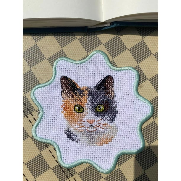 4 pc Different Cats 14 Count Counted Cross Stitch Coaster Kits, 12x12cm ...