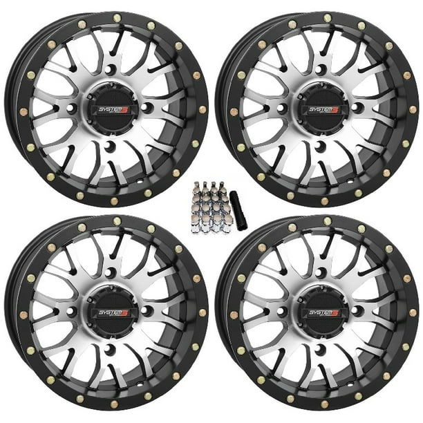 System 3 ST-3 Machined UTV Wheels 14" Can-Am Maverick X3 / Honda ...