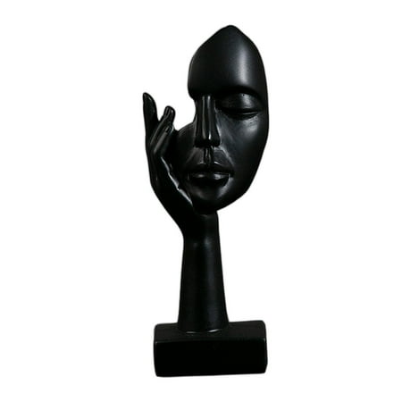 Simple Creative Women Face Art Statue Thinker Lady Sculpture for Study ...