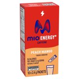 mio Energy Peach Mango Energy Drink Mix, 2.4 g Packets, 10 ct Box, 10pk ...