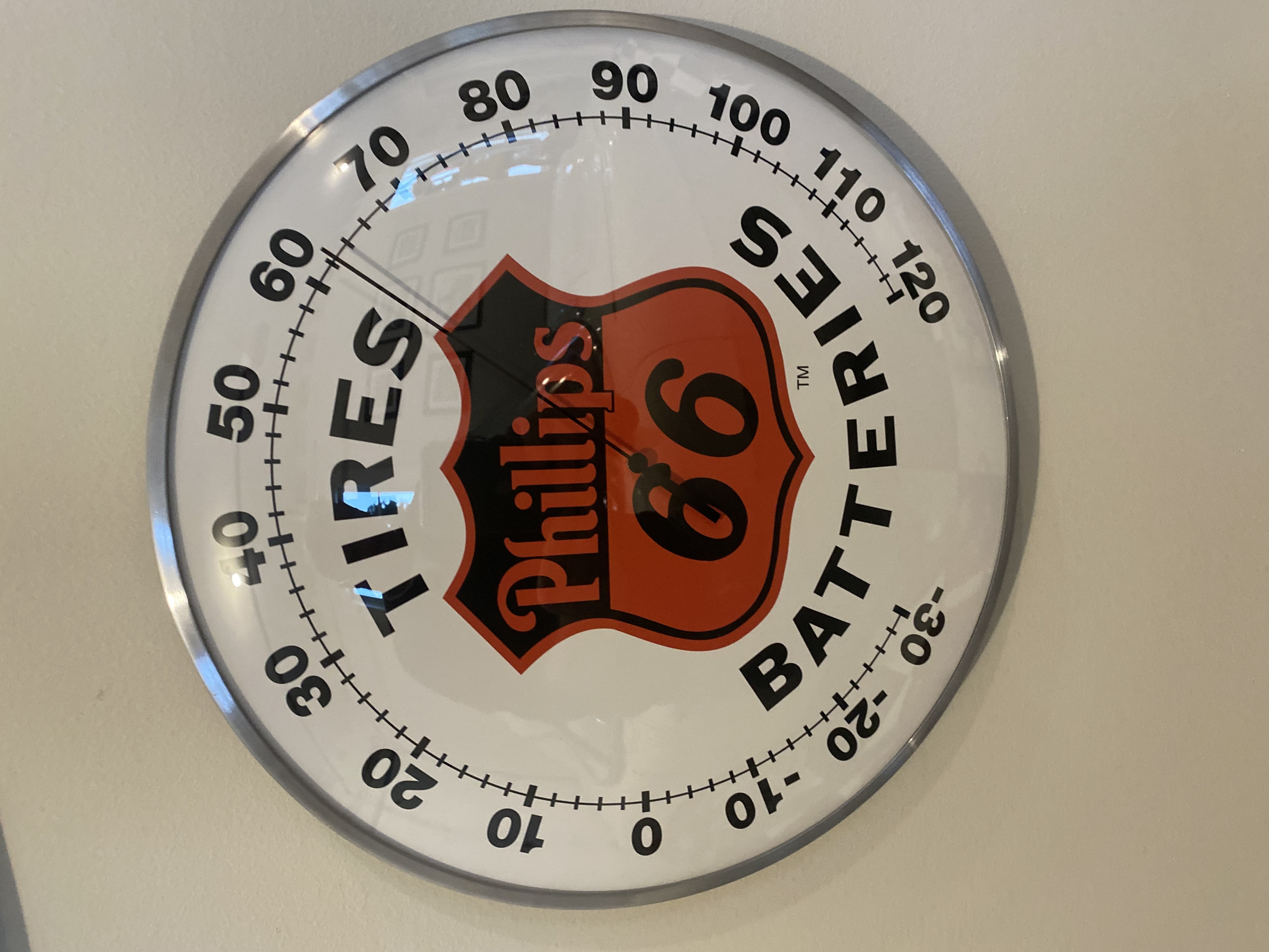 Phillips 66 Gas and OIL Vintage style Round Thermometer 12" INCH NEW ...