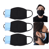 Face Mask Triple Layers 100% Cotton Washable Reusable With Filter ...