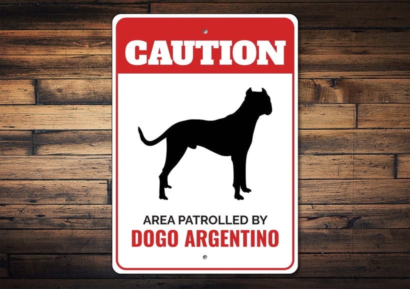 Señal de Dogo Argentino Señal de precaución para perros Señales de raza ...