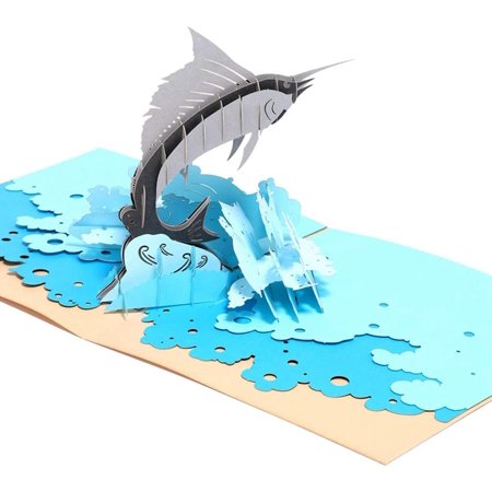 Swordfish Pop Up Card,3D Card,Paper Pop Up Birthday Card,Greeting Card ...
