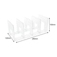 Agiufgs 4-Compartment Acrylic Book Organizer, Dual-Orientation Flexible ...