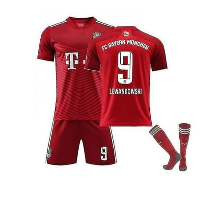 Red Kids Youths Lewandowski Jersey Home Season Fc Bayern Munich Soccer ...