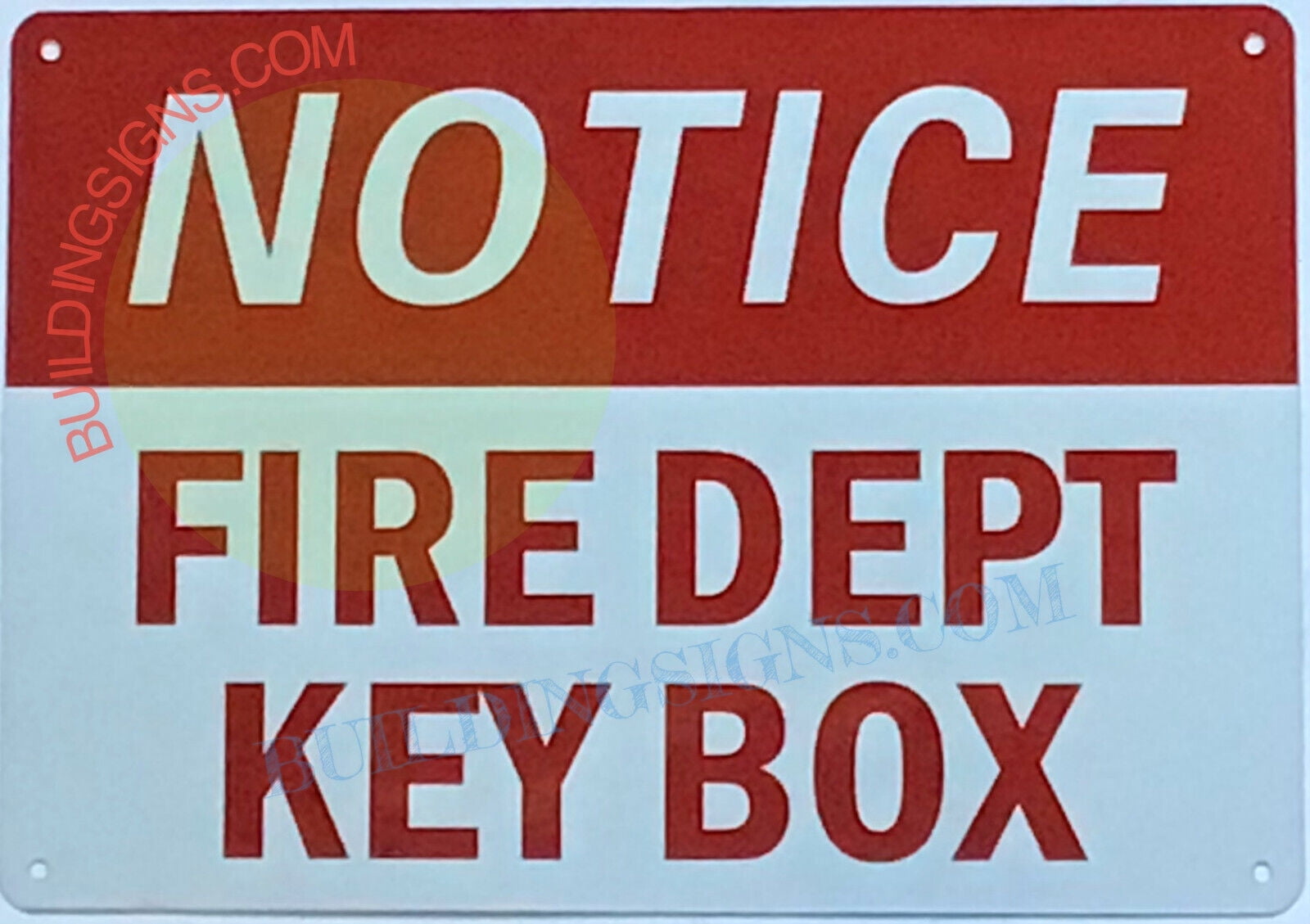 NOTICE FIRE DEPT KEY BOX SIGN(7x10,WHITE,ALUMINUM)-ref19722 - Walmart.com