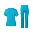 Scrubs for Women Set Stretch Fit Scrub Top & Jogger Crew-Neck 2026 ...