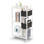 KFFKFF 330 lbs Book Cart Library Cart Capacity with V-Shaped Shelves in ...