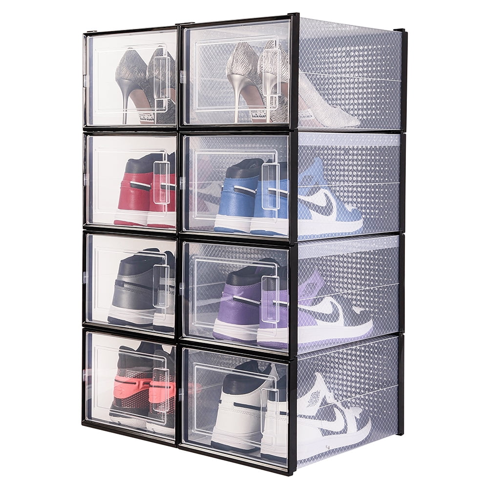 OnDisplay Clik Stackable Interlocking Shoe Box System (Medium Clear ...