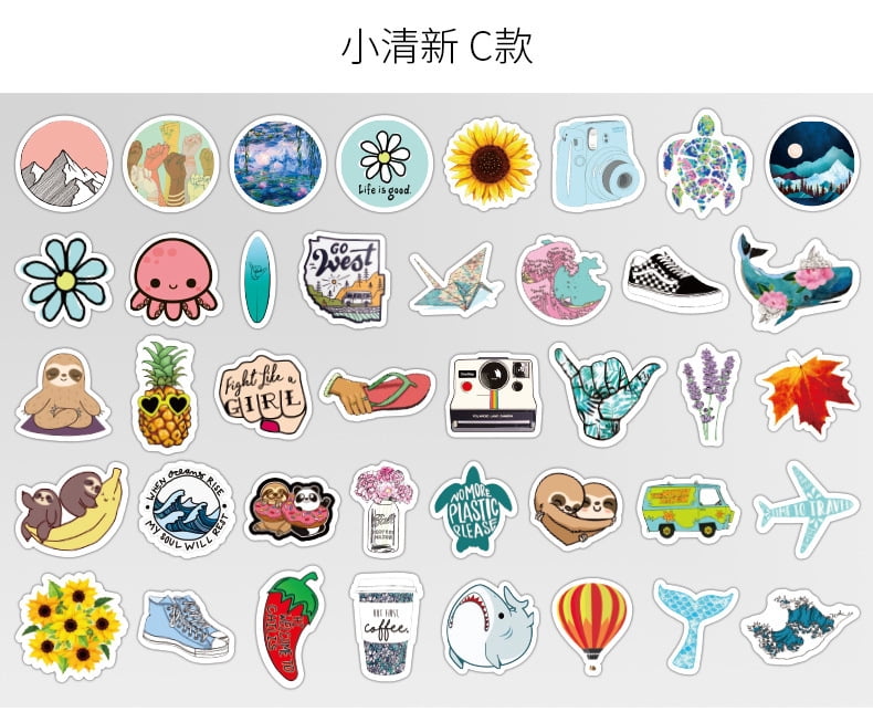 Buy 160 PCS Stickers Pack , Colorful VSCO Waterproof Stickers, Cute ...