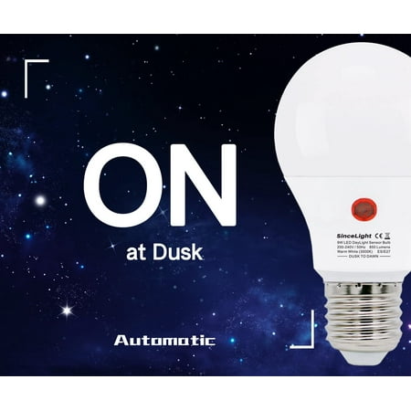Dusk to Dawn LED Bulb with Dual Daylight Sensor · ON/Off Automatic ...