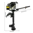 4HP Gasoline Outboard Motor, 4-Stroke Short Shaft Outboard Motor with ...