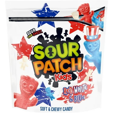 SOUR PATCH KIDS Blue Raspberry Party Bags, Soft & Chewy Candy, 3.6 oz ...