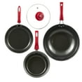 Smart Home 4-Piece Non-Stick Cookware Set in Red - Walmart.com