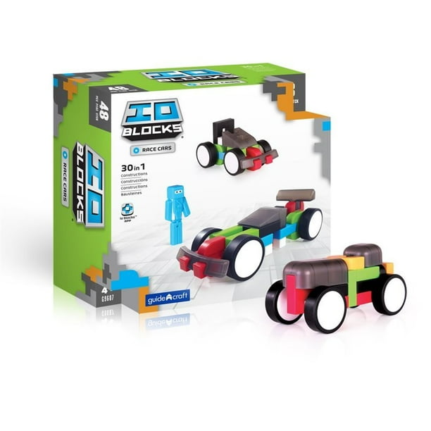 Guidecraft IO Blocks Race Cars Set, STEM Educational Vehicles Building ...