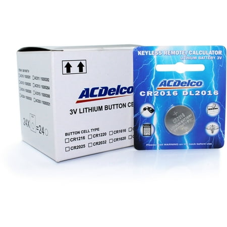 ACDelco CR2016 3 Volt Lithium Button Cell Batteries, 24-Count - Walmart.com