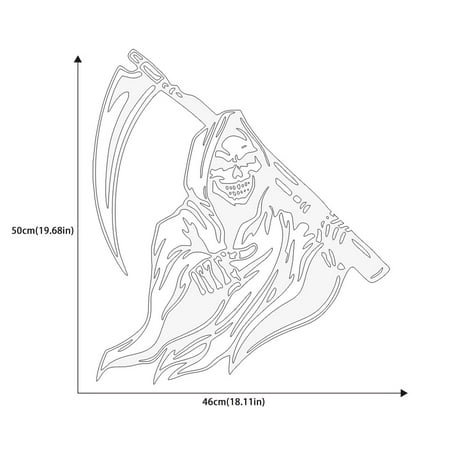 Grim Reaper Scythe Car Sticker Universal Adhesive Car Sticker Car ...