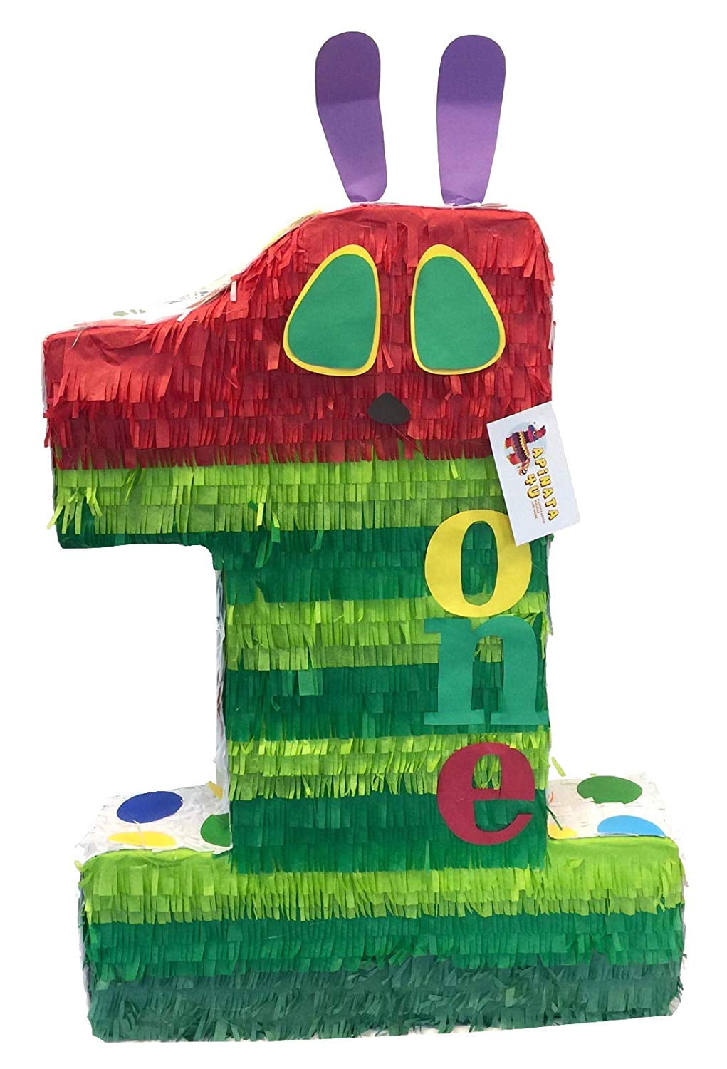 APINATA4U 20" Tall Caterpillar Theme Number One Pinata First Birthday ...