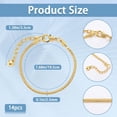 1 Box 14Pcs Brass European Style Bracelet Making with Iron Extender ...