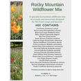 Bloomers Rocky Mountain Wildflower Mix - 100% Pure Seed, All Season Low ...