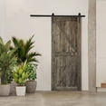 36x84 Sliding Barn Door with 6.6FT Hardware Kit & Handle, K Frame ...