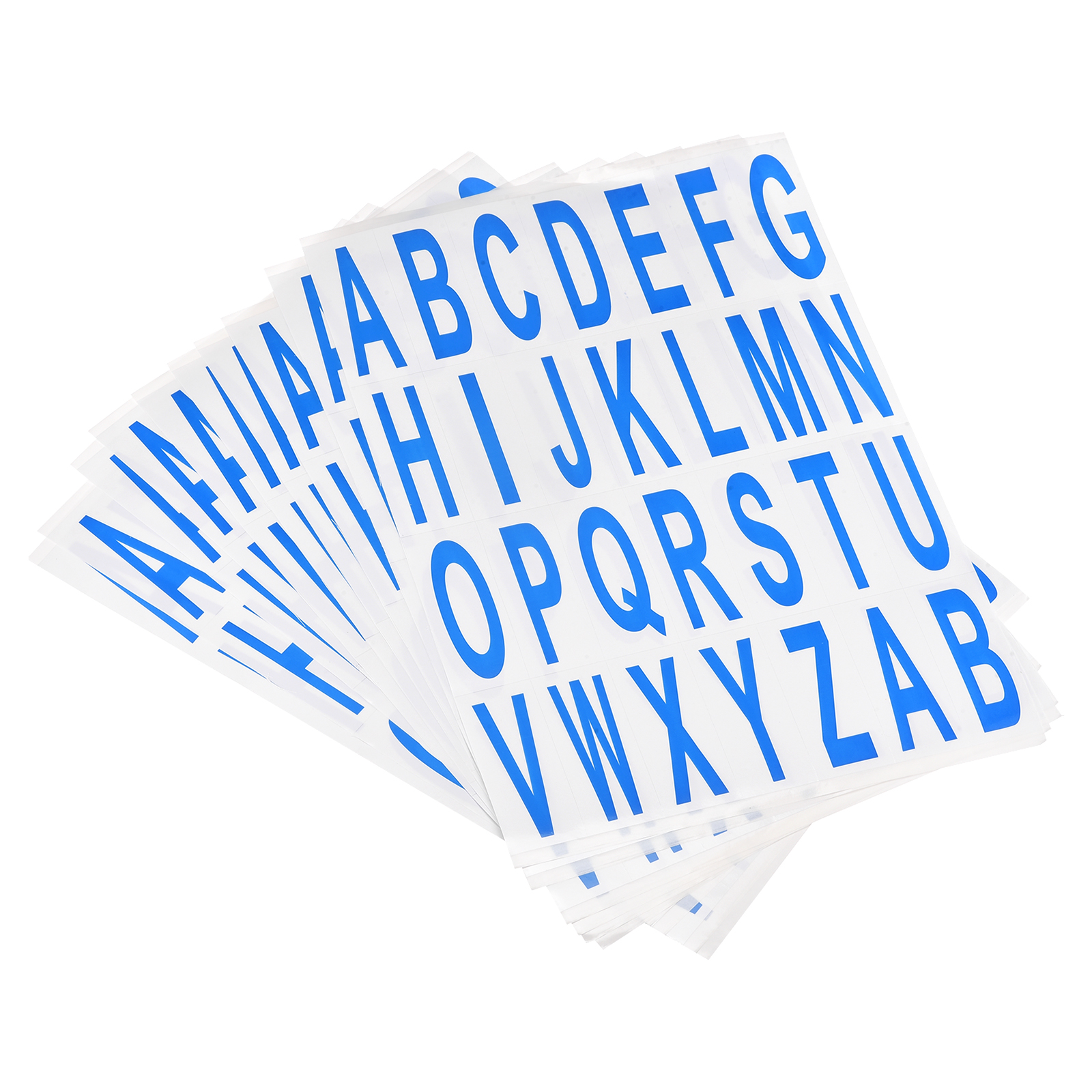 Letters Stickers Blue Alphabet Sticky Letter Label PVC Vinyl for ...
