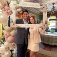 Bridal party handheld photo frame props with watercolor flowers and ...