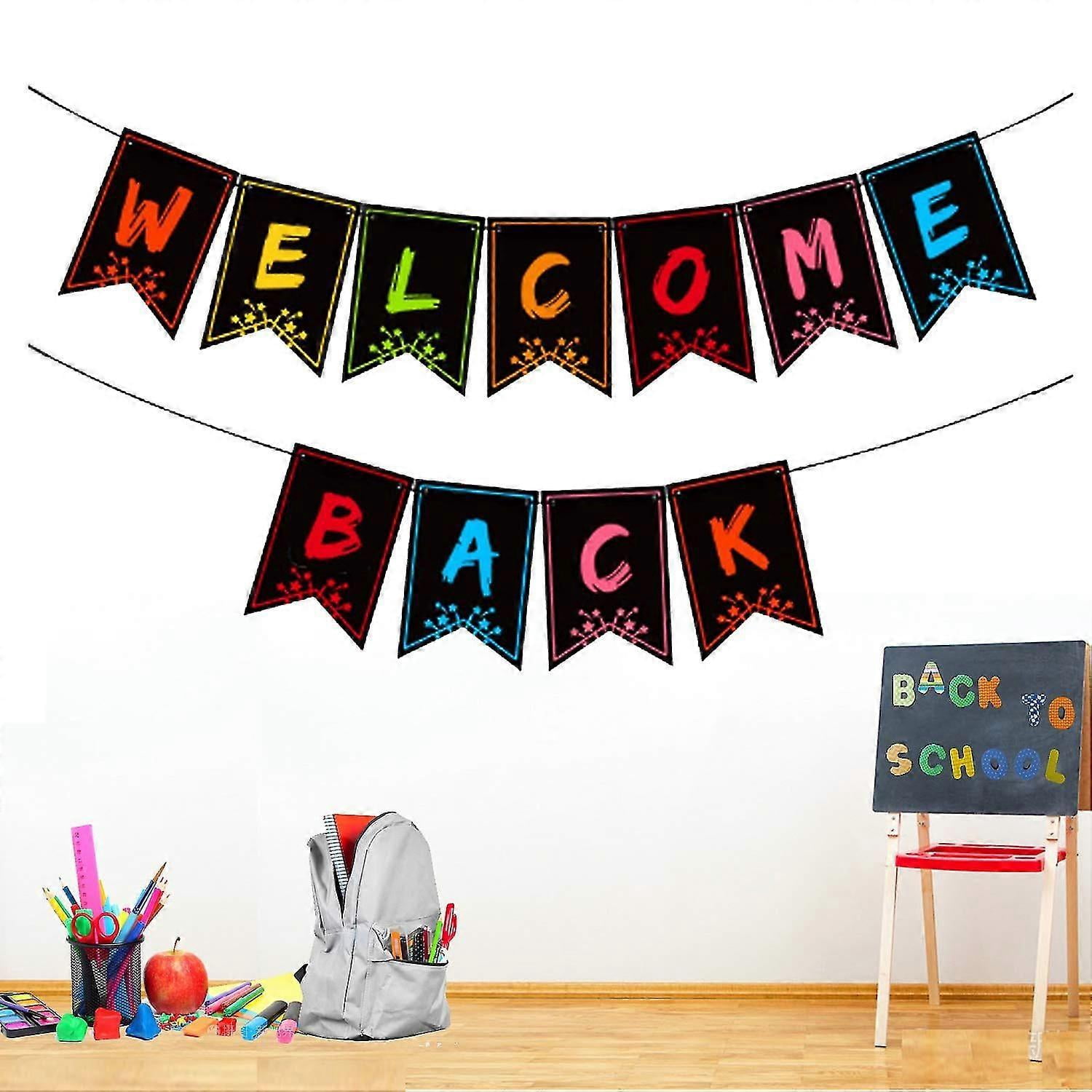 Welcome Back Banner For Classroom Decorations, Welcome Bulletin Board ...