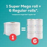 Angel Soft Toilet Paper, 6 Super Mega Rolls, 480 2-Ply Sheets, Septic ...