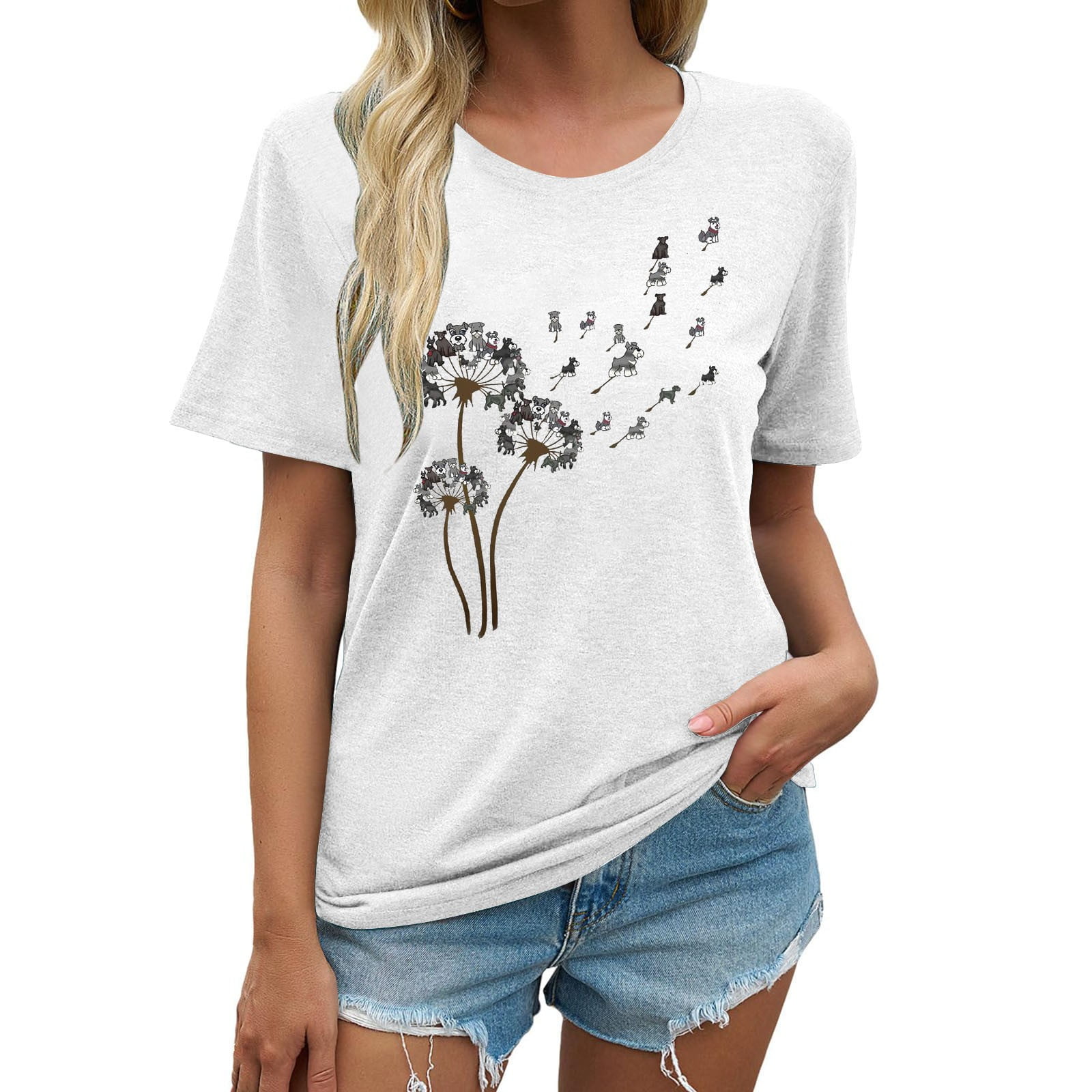 Click here for Fgnfyis Womens Casual Short Sleeve T Shirt Loose F... prices