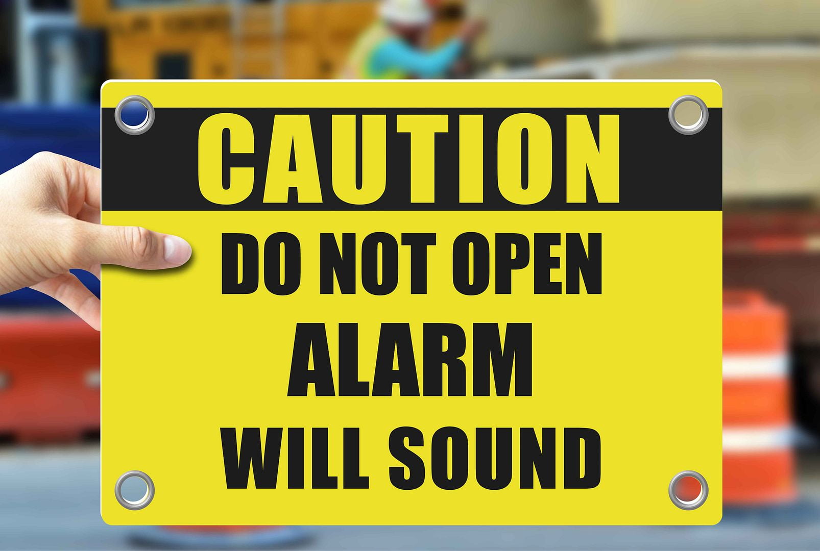 DO NOT OPEN ALARM WILL SOUND | Warning Notice Caution Danger 3mm PVC ...