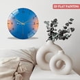 Toughened Glass Wall Clock with Coastal Nautical Silent Movement ...