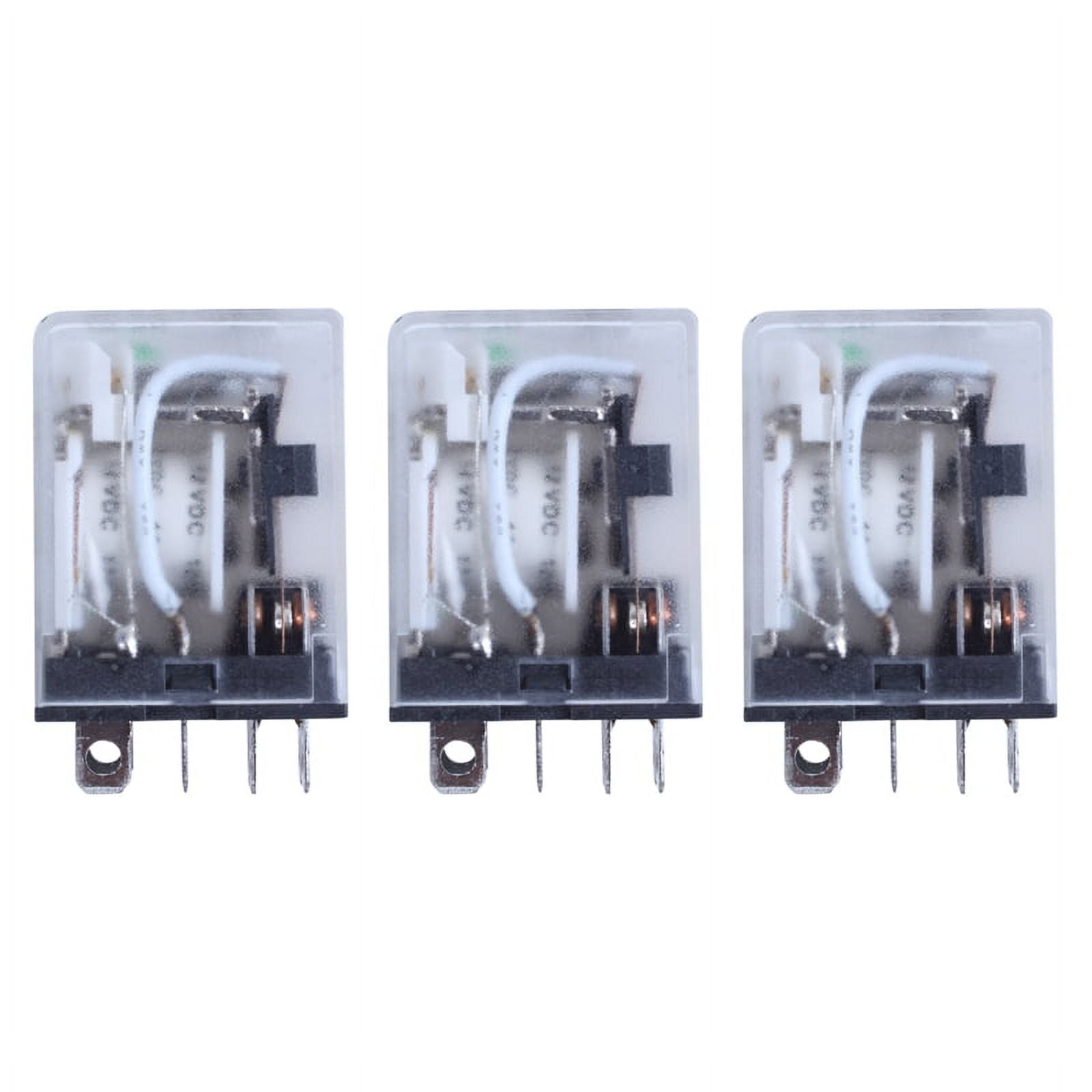 Relé electromagnético LED verde DPDT de 8 pines con bobina de 12 V CC 2X JQX-13F LY2 | Walmart ...