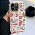 2024 Kawaii Sanrio Hello Kitty Cute Cartoon Silver Frame Phone Case For