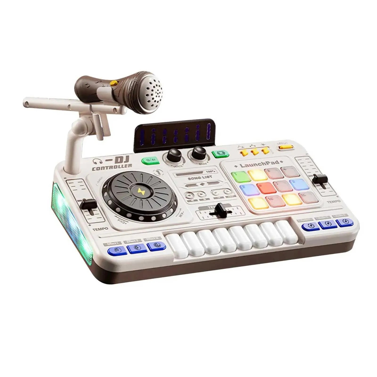 Kids DJ Mixer Toy With Interactive Light Up Buttons And Realistic Sound ...